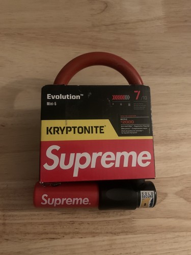 Supreme NYC Kryptonite Evolution Mini-5 Bicycle Lock New DS U Lock NWT ...