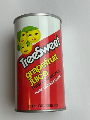 1980's TREESWEET GRAPEFRUIT JUICE Tin juice can TV movie prop | eBay
