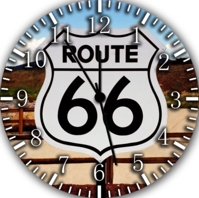 Route 66 Frameless Borderless Wall Clock For Gifts or Home Decor E451 ...
