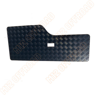 Rear Door Card - 2mm Chequer Plate - Powdercoated Black - Land Rover ...