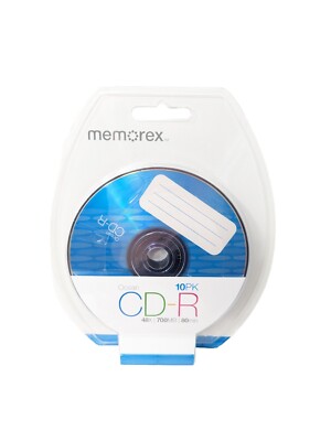 Memorex Ocean Recordable CD-R 10 Pack 48X 700 MB 80 Min NEW Sealed Blue ...