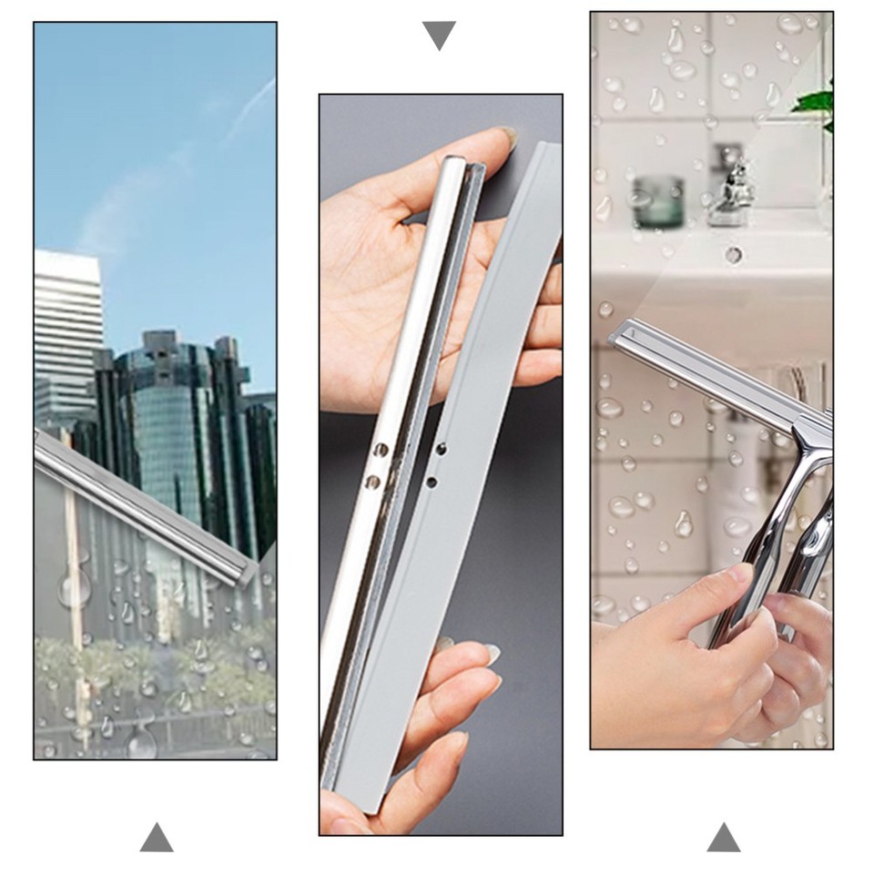 2 Pcs Glass Wiper Strip Wipers Window Home Squeegee Replacement Rubber ...