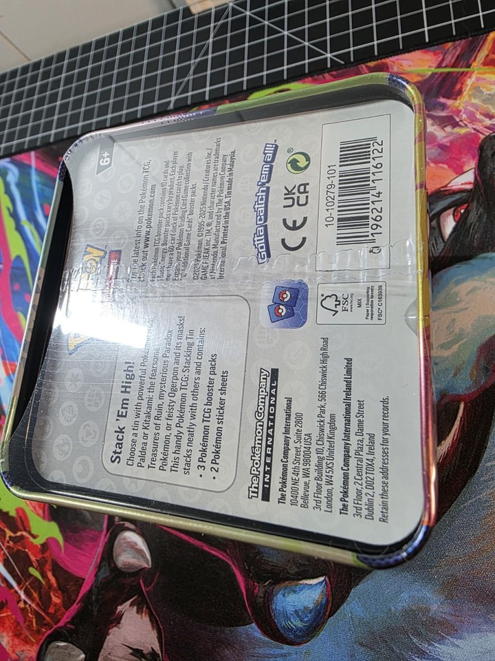 Pokemon Trading Cards, Treasures of Ruin Stacking Tin - Factory Sealed ...