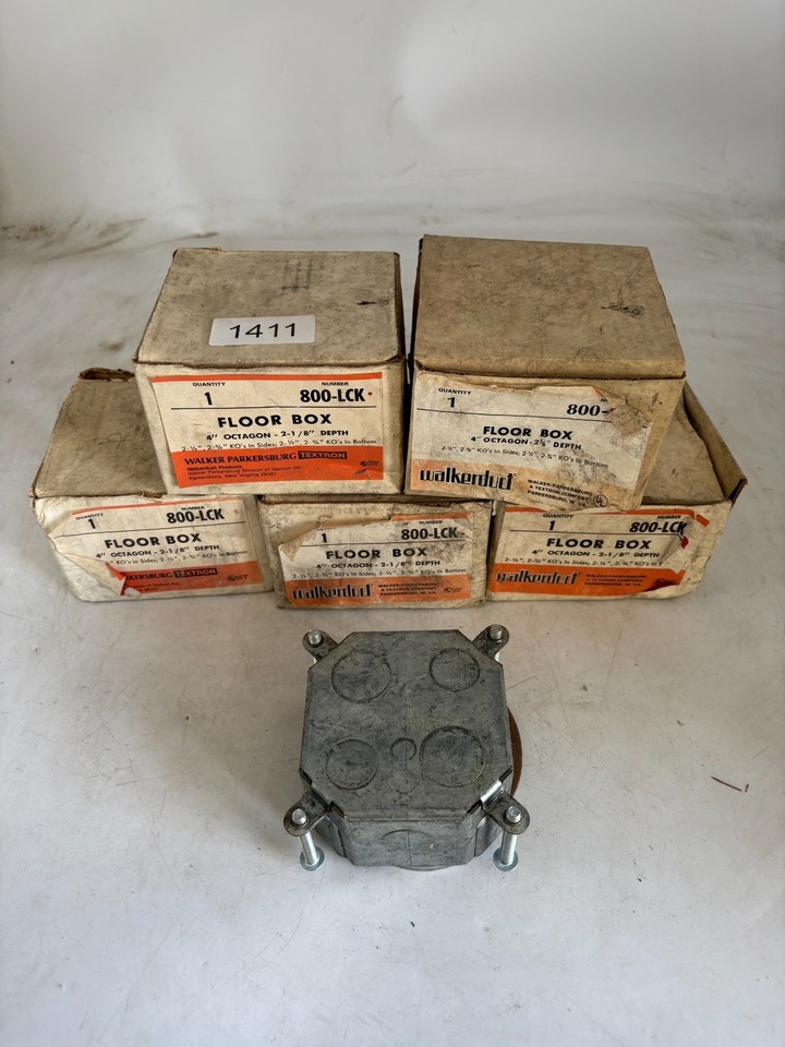 Walkerduct 800-LCK Floor Box 4" Octagon 2-1/ 8" Depth, Lot of 5 | eBay