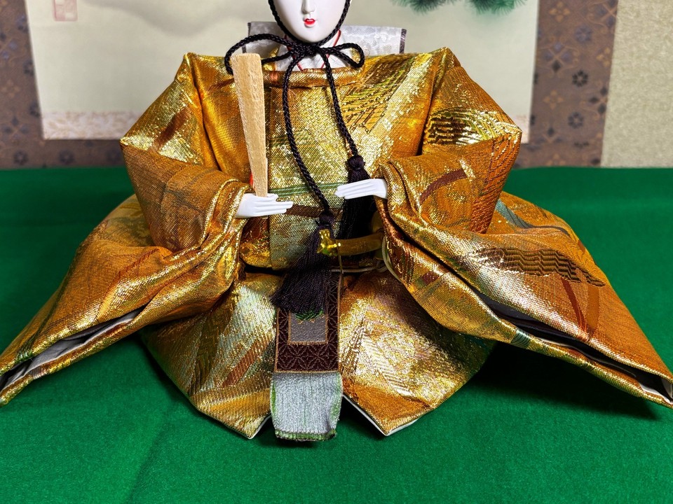 Beautiful Japanese Hina Dolls Emperor Empress Kimono Traditional Crafts ...