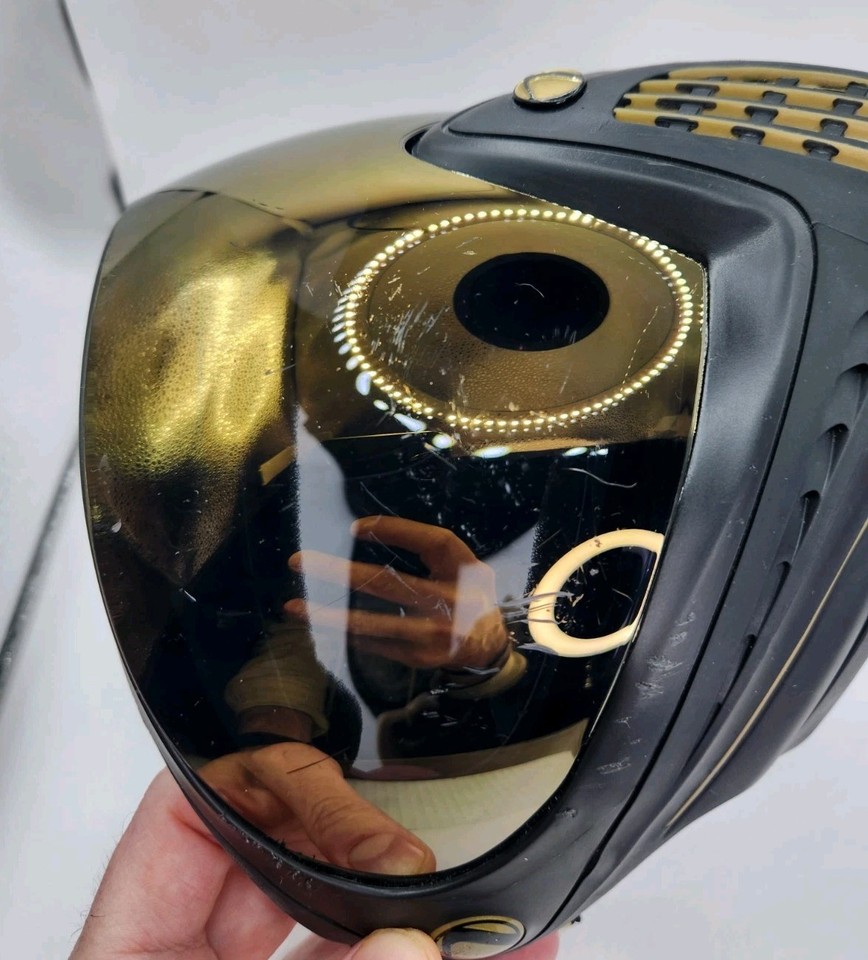 Dye Invision i4 Pro Blank And Gold Thermal Lens Goggles Paintball ...