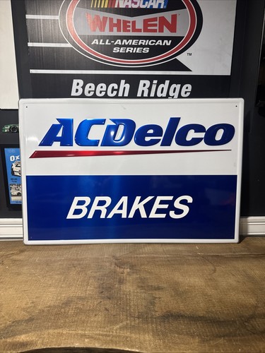 AC Delco Brakes Large Metal Service Station Sign 24x36” | eBay