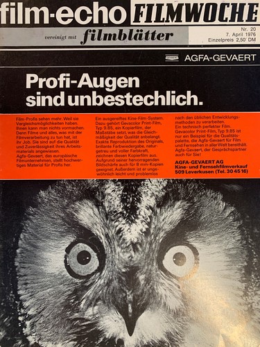 film-echo Filmwoche Nr.20 (1976) AGFA AG - Profi-Augen sind ...