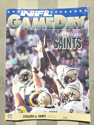 Gameday Magazine October 17, 1993 New Orleans Saints at Pittsburgh ...