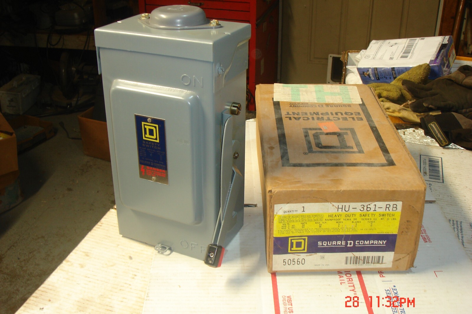 Schneider HU361RB Square D 600V Heavy Duty Safety Switch for sale ...