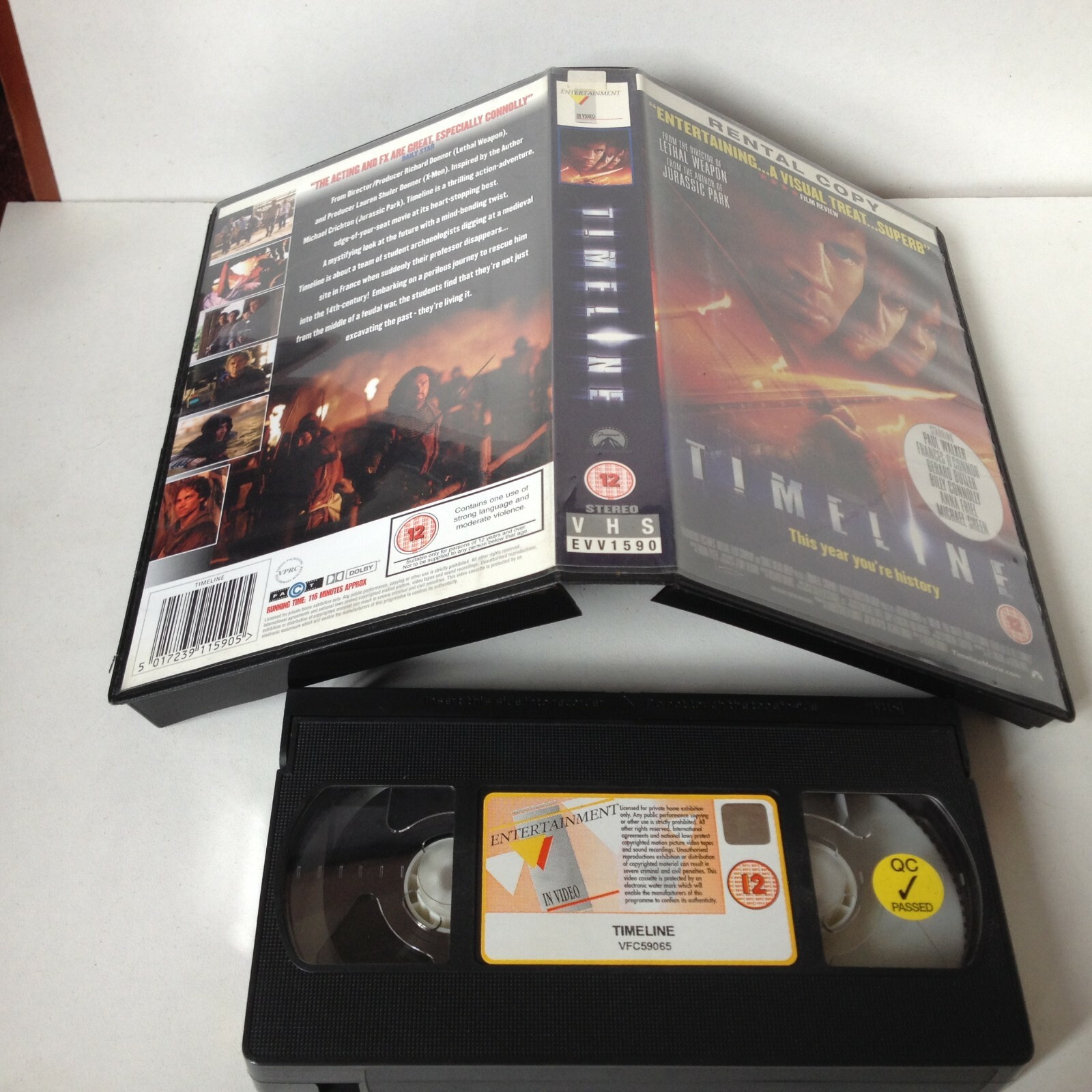 TIMELINE VHS video cassette UK Ex-Rental BIG-BOX PAUL WALKER RICHARD ...