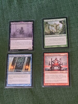 MTG Enchantment x4 Honden of Infinite Rage,Go Shintai of Hidden Cruelty ...