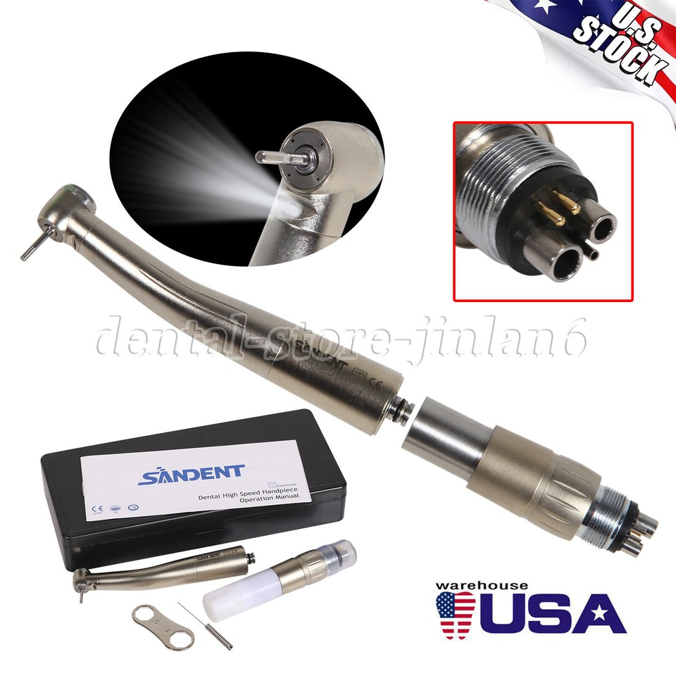 NSK Style Dental LED Fiber Optic High Speed Handpiece / With 6Hole ...