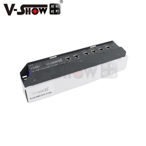 V-Show RJ45 Splitter 4 Output Signal Amplifier DMX Distributor for ...
