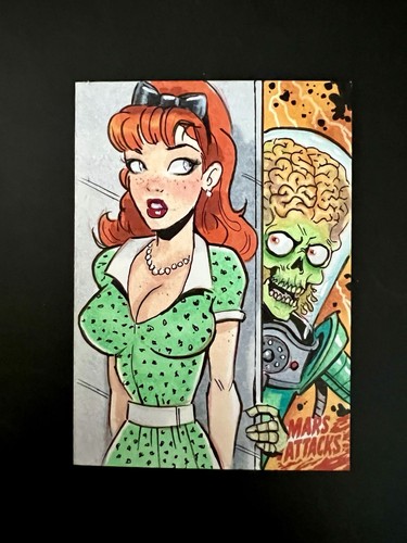 2021 Topps Mars Attacks Uprising Artist by Patrick Finch Sketch Card ...
