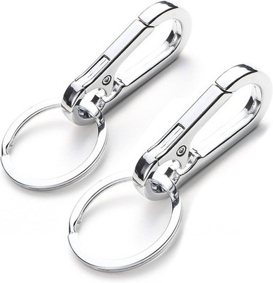 2 Pack Dog Tag Clips, Stainless Steel Heavy Duty Quick Clips with Rings ...