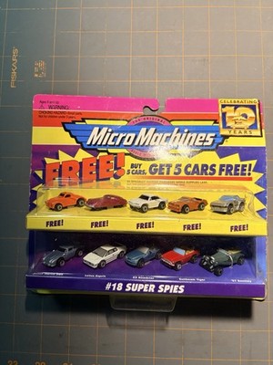 Micro Machines #18 Super Spies Galoob Vintage 1996 Bentley, Lotus Aston ...
