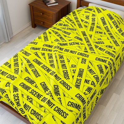 Crime Scene Tape Velveteen Blanket - True Crime Fan - Crime Scene - CSI ...