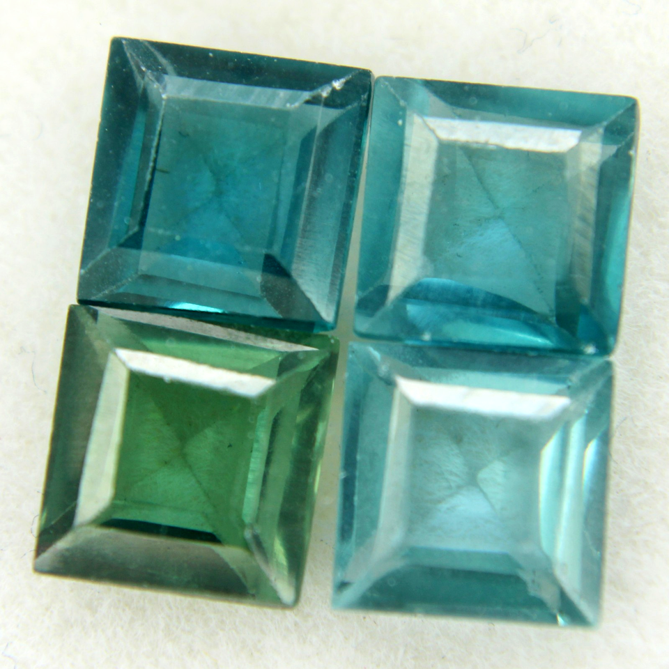5 Ct Natural Paraiba Tourmaline Princess Cut Certified AquaBlue Loose ...