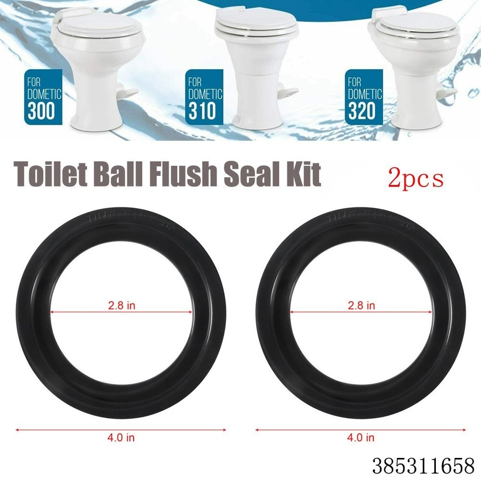 2pcs Rubber Flush Ball Seals for Dometic 300 310 320 RV Toilets Perfect ...