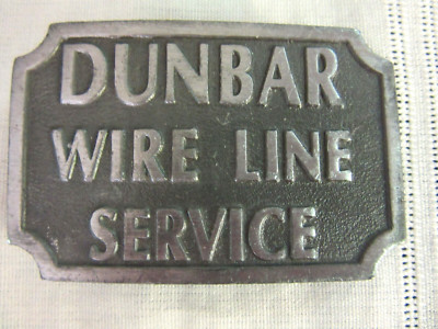 Dunbar Wire Line Service vintage Belt Buckle Oil & Gas Hit Line USA | eBay