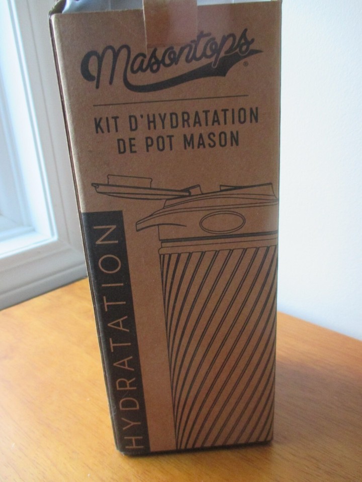 Masontops Mason Jar Hydration Kit Turquoise Glass Water Bottle Fun NEW ...