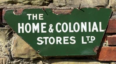 HOME & COLONIAL STORES VINTAGE TRADEMANS BICYCLE CYCLE ADVERTISING ...