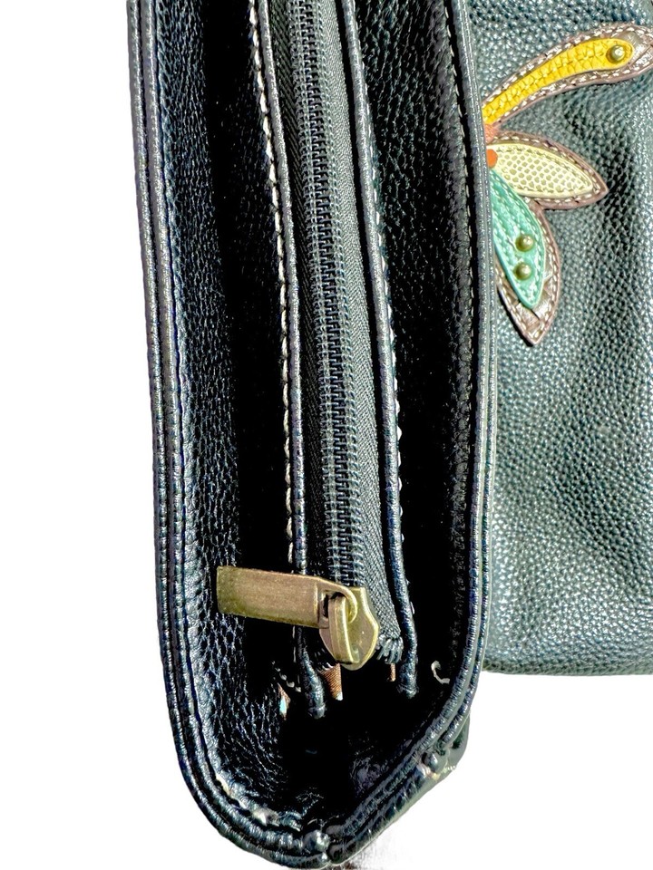 Chala Handbags Black & Brown Dragonfly Sweet Messenger Roomy Crossbody ...