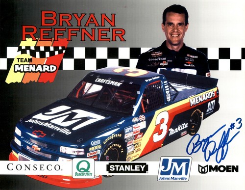 Bryan Reffner Signed NASCAR Truck Series Menards 8.5x11 Photo | eBay