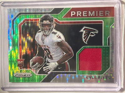 2021 Panini Prizm - Kyle Pitts - ROOKIE CARD JERSEY PATCH - Neon Green ...
