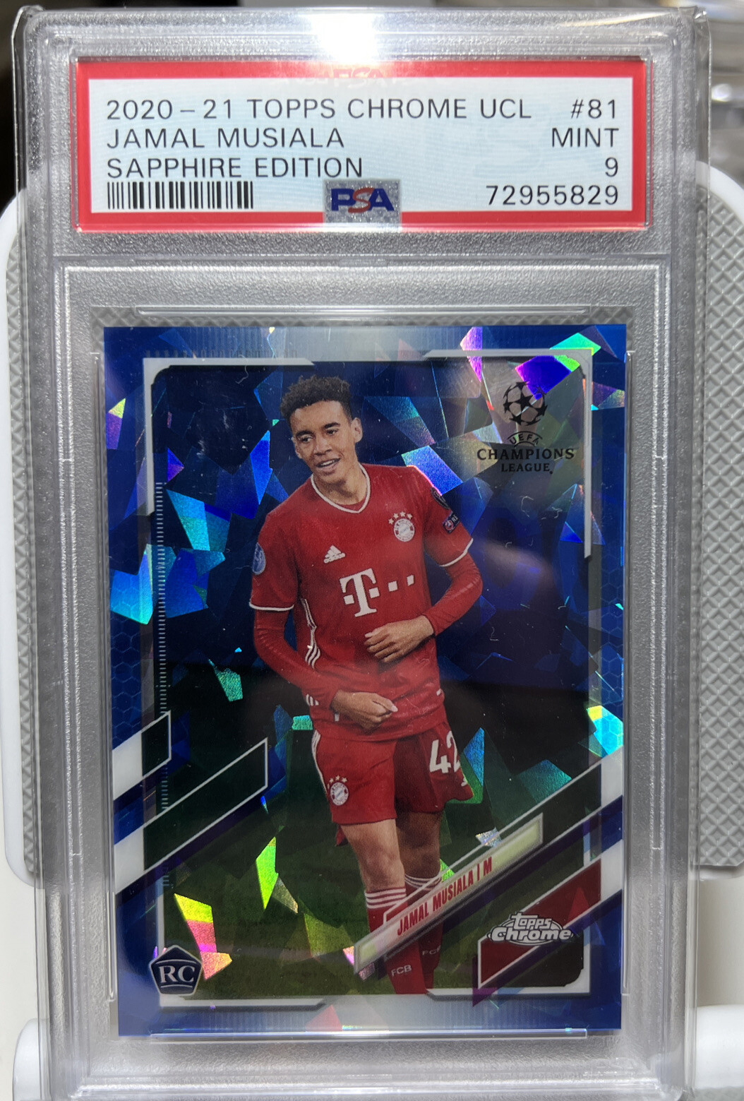 2020-21 Topps Chrome UCL Jamal Musiala Sapphire Edition PSA9 | eBay