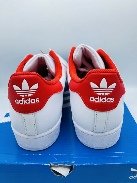 Size 11 - adidas Superstar White Vivid Red 2021 - GZ3741 for sale ...