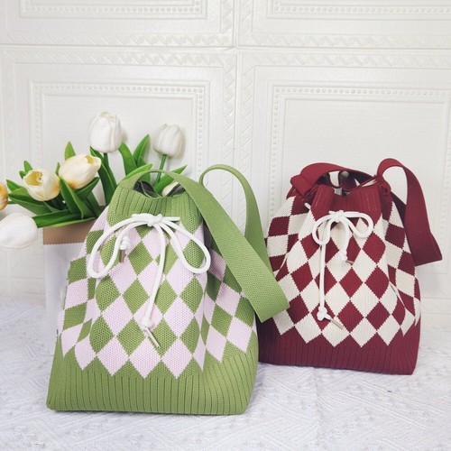 Large Capacity Knitted Bag Casual Handbags Hot Sale Lunch Box Bag Daily ...