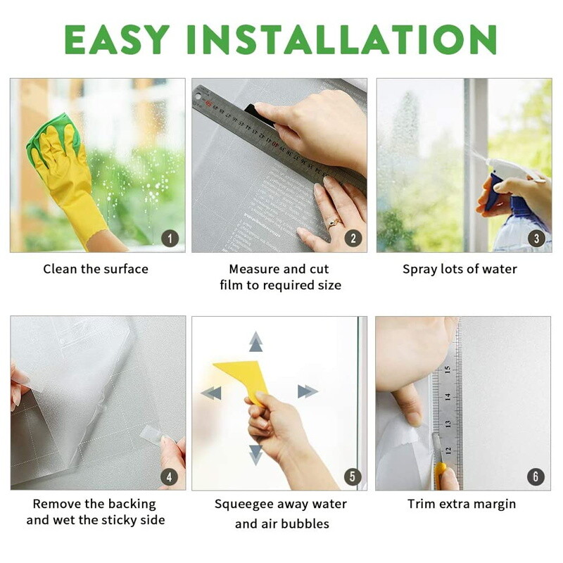 5M Roll Frosted Window Film Bubble Free Self Adhesive.Etched Privacy ...