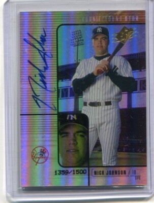 2000 SPx - NICK JOHNSON - Autograph Rookie - MICHIGAN WOLVERINES #d ...