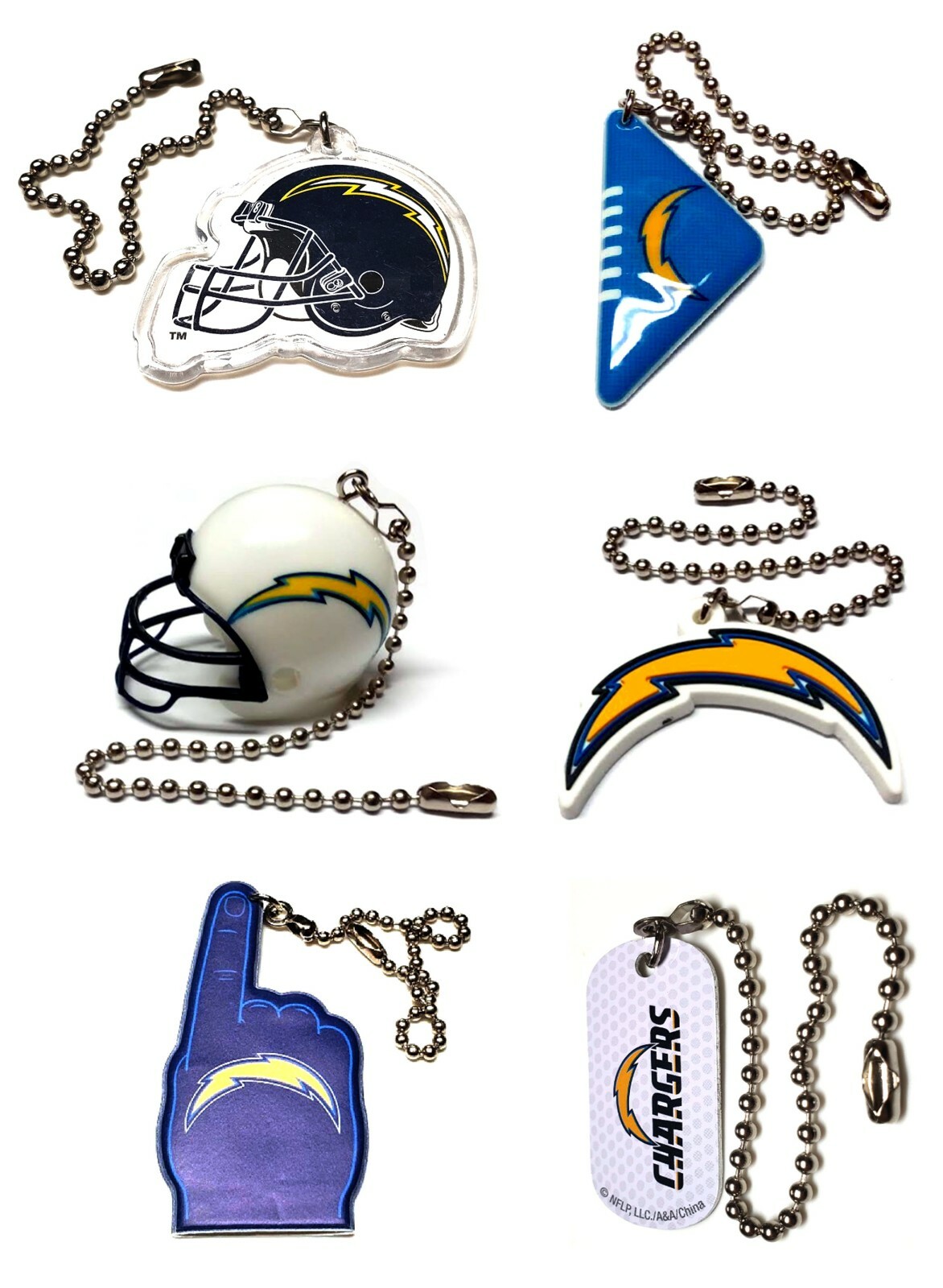 LOS ANGELES CHARGERS SAN DIAGO NFL FOOTBALL LIGHT LAMP PULL 6" CHAIN ...