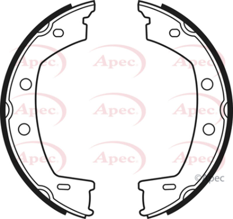 Apec Rear Hand Brake Shoes Set Fits Land Rover Freelander 2 2.2 D TD4 3 ...