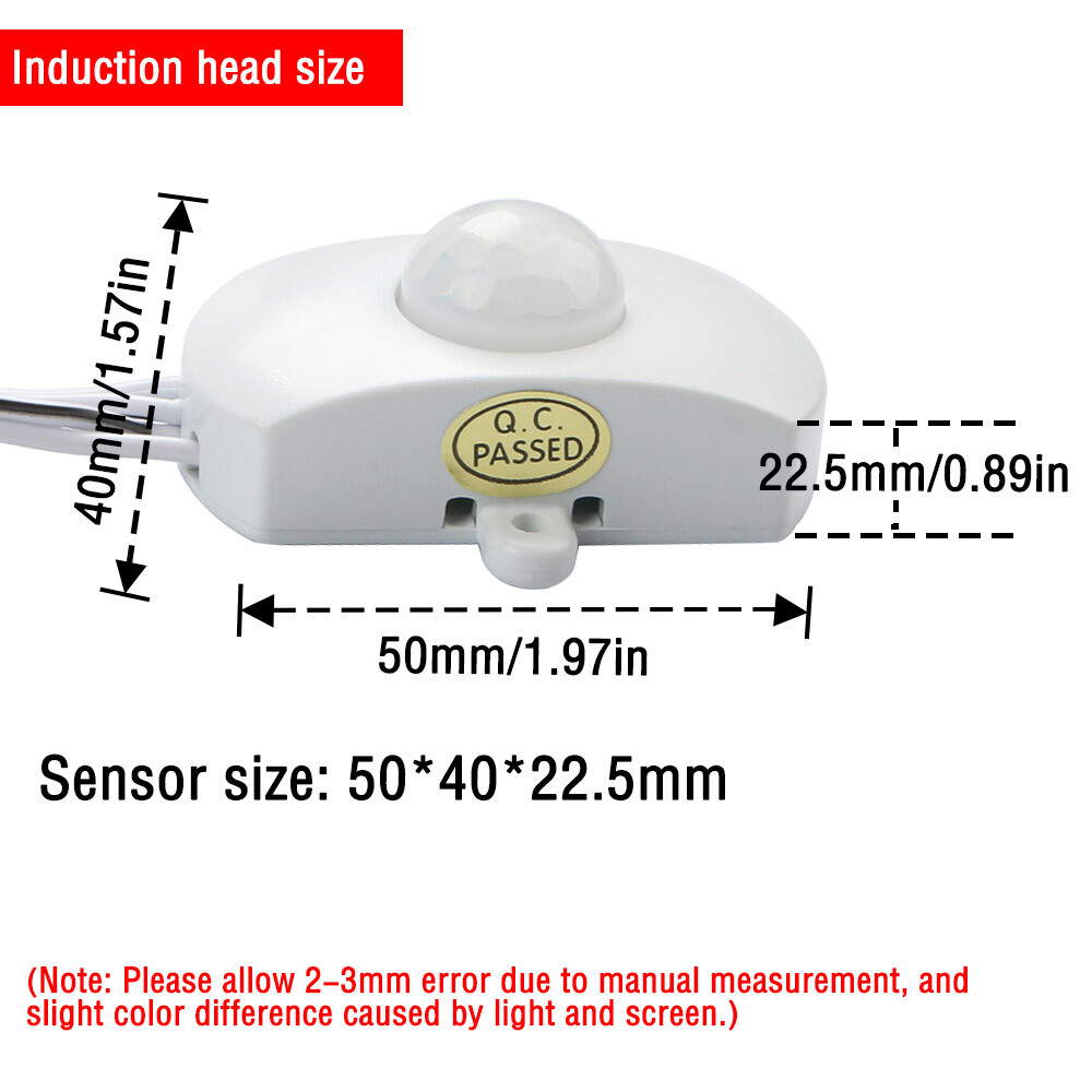 DC 5-24V 5A Mini Auto PIR Motion Infrared LED Light Strip Sensor ...