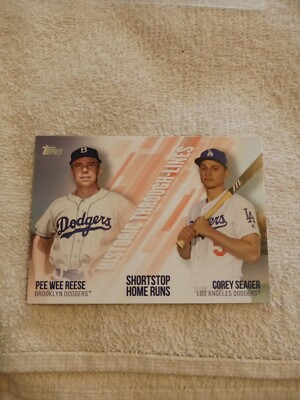 2019 COREY SEAGER PEE WEE REESE TOPPS THROUGH THE LINES DUAL CARD ...