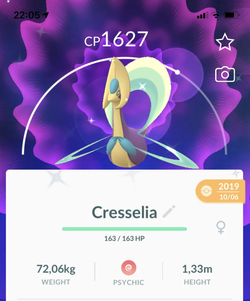 Shiny Cresselia Pokemon