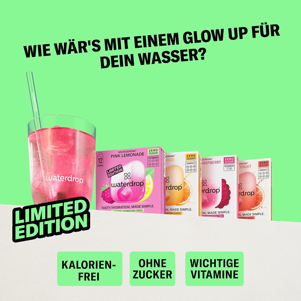 Waterdrop® Limonaden Set – 48 Waterdrop Würfel in 4 Limonaden Sorten ...