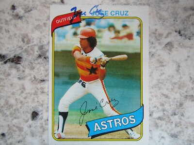 Astros Jose Cruz Signed Autographed 1980 Topps Mint | eBay