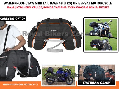 Waterproof Claw Mini "Tail Bag (48 Ltrs) Fit For Universal Motorcycle ...