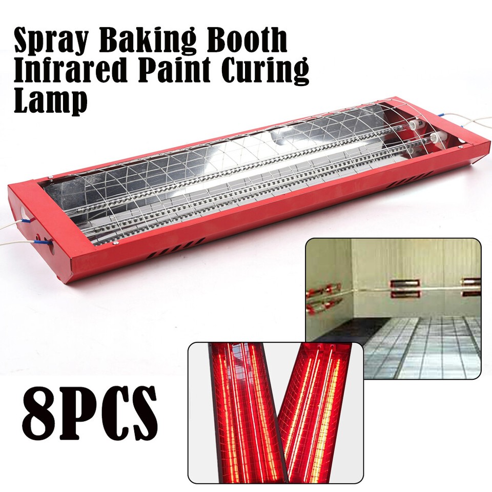 8 Pack Spray Baking Booth Infrared Paint Curing Light Heating Lamp ...