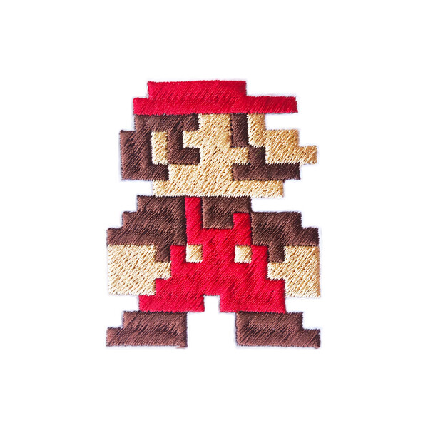 Nintendo Patch Super Mario Characters Embroidered 8Bit Iron-On 2.35" | eBay