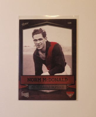 2013 AFL SELECT ESSENDON BOMBERS HALL OF FAME 140 YEARS CARD NORM ...
