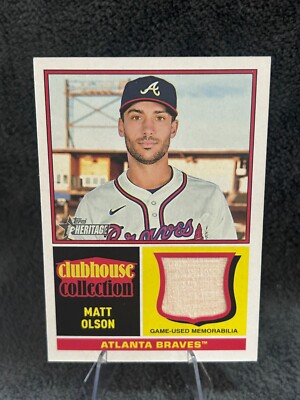 2025 Topps Heritage Clubhouse Collection Relic Game Used MATT OLSON | eBay