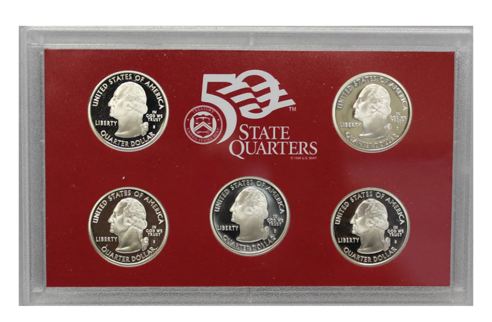 US Mint 50 State Quarters Silver Proof 2004 Set With Box and COA ...
