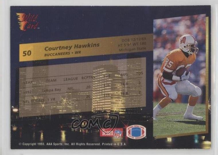1993 Wild Card 50 Stripe Courtney Hawkins #50 7l6 | eBay