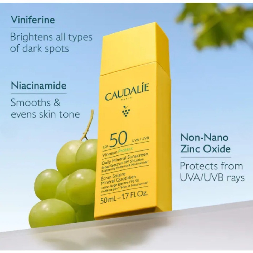 Vinosun Protect Brightening Daily Mineral Face Sunscreen SPF 50 with ...